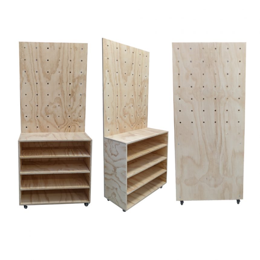 Freestanding Pegboard Shelving Unit | Market Stall Co, Melbourne Made